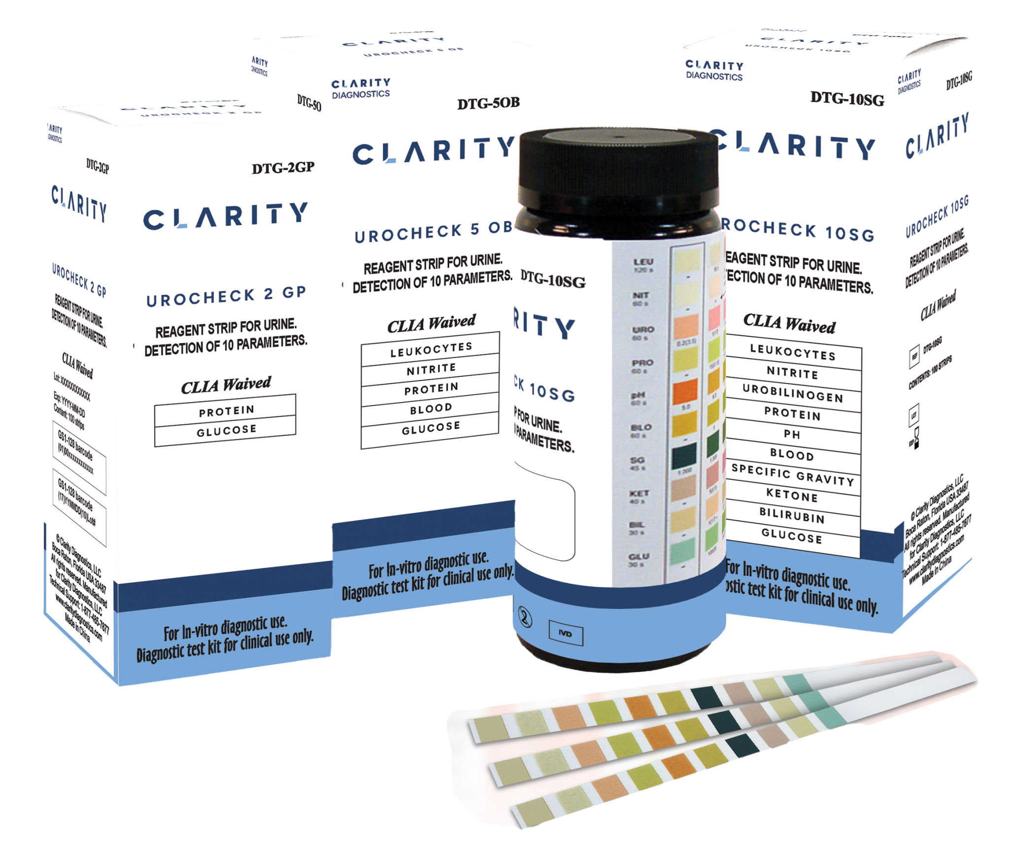 Clarity Urocheck Urine Strips - Clarity Diagnostics